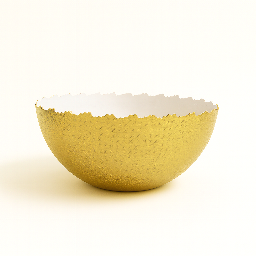 Golden Eggshell Bowl – Design Luxe Interiors