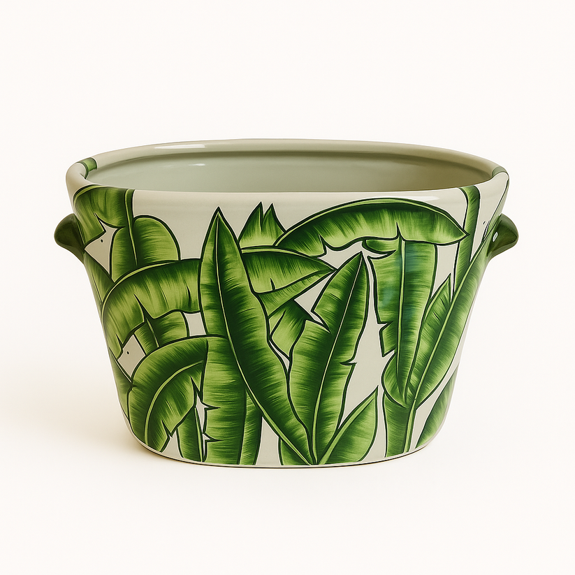 Palm Leaf Open Vase – Design Luxe Interiors