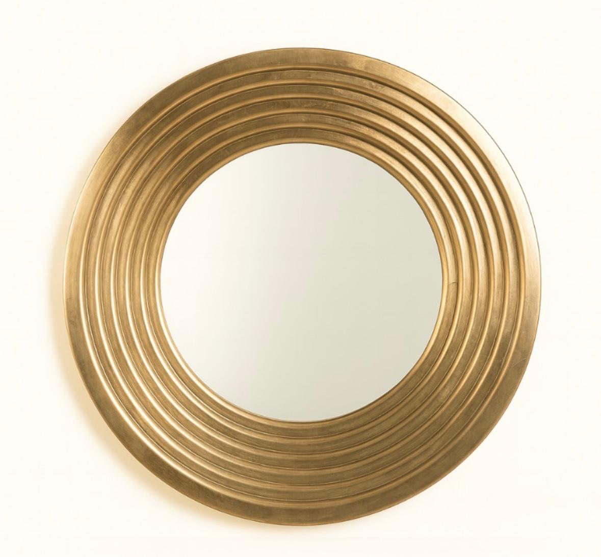 Lyon Round Gold Mirror – Design Luxe Interiors