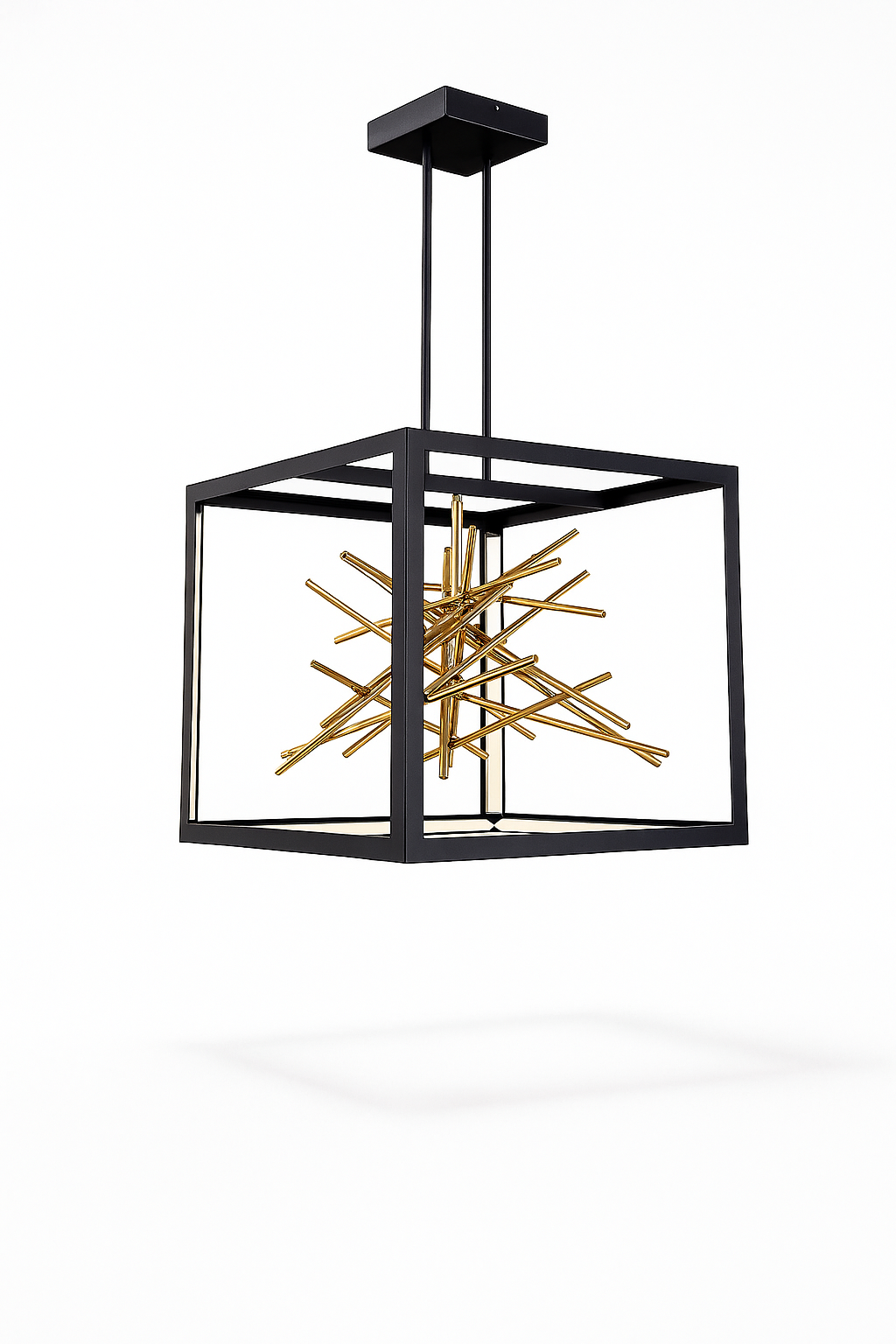 Starburst Gold and Black Ceiling Light – Design Luxe Interiors